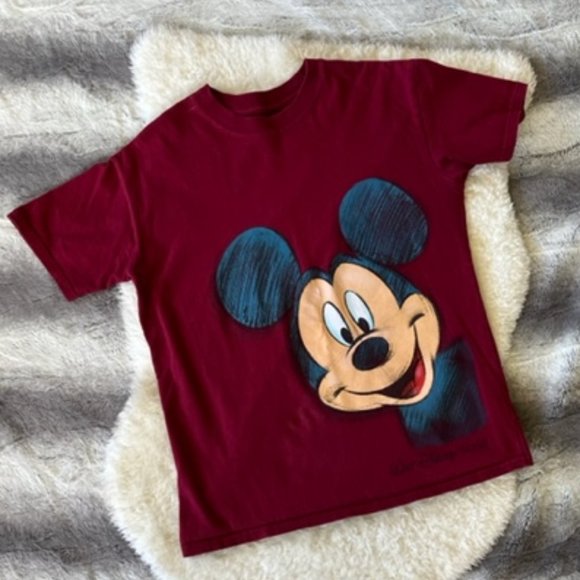 Disney | Shirts & Tops | Walt Disney World Mickey Mouse Red Tshirt ...